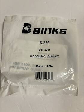BINKS 6-229 Spray Gun Repair Kit 676281127066