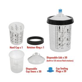 WINMAX WT03D0044R Pack Disposable Paint Spray Gun Cup Kit